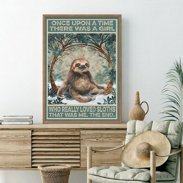Sloth Poster - Etsy