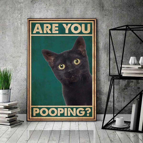 Are You Pooping Cat Poster - Etsy