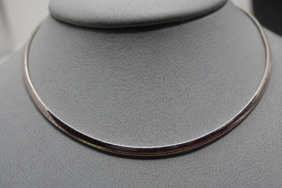 16 Sterling Omega Neck Chain - Etsy