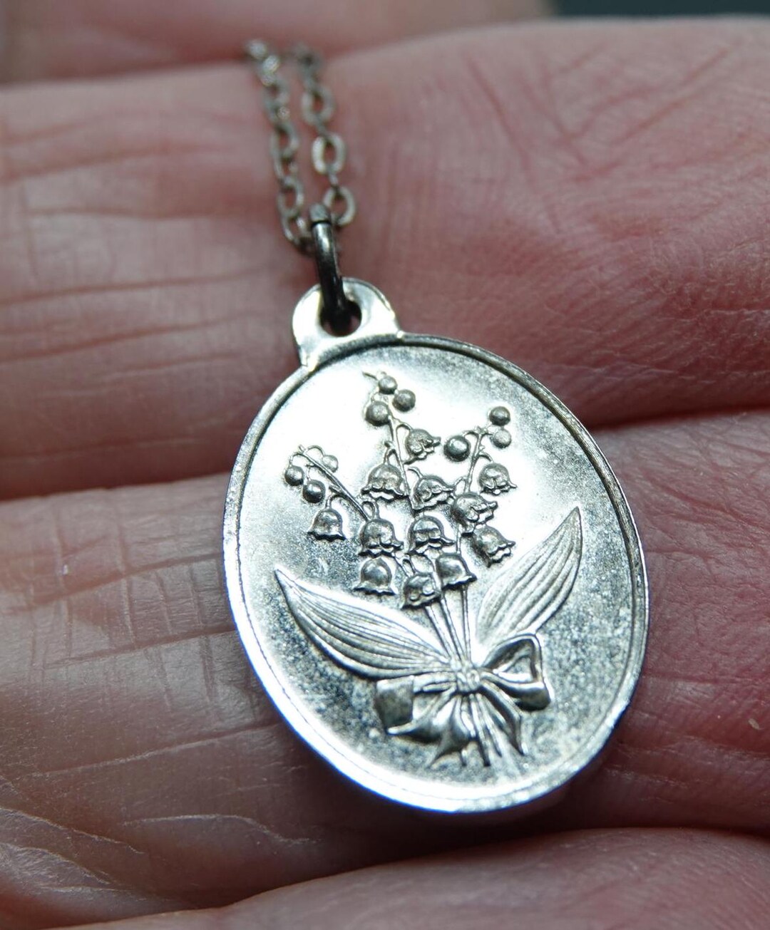 18" Sterling Chain With Le Bouquet D'amour Sterling Pendant - Etsy