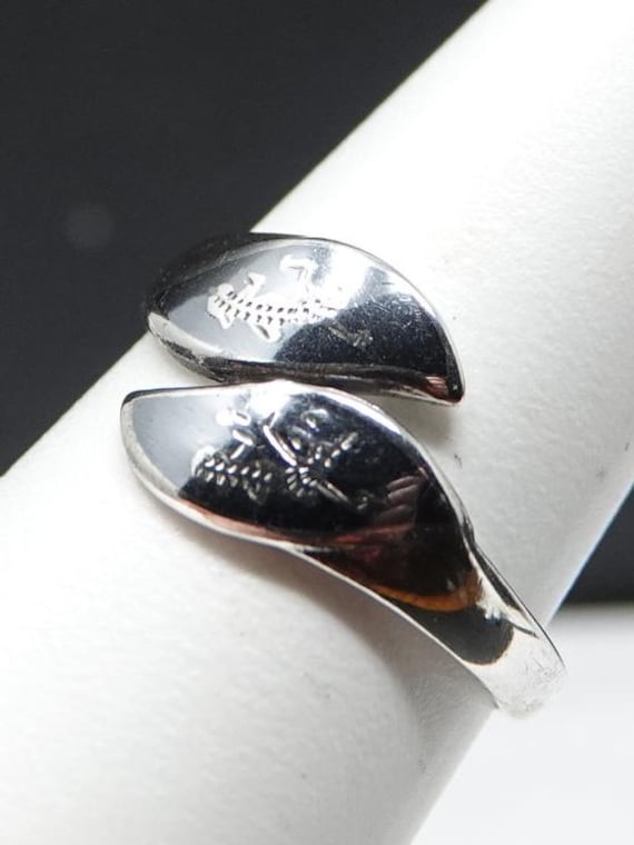 GroBe 16 1 4 verstellbar. Sterling Silber Siam By Pass Ring Etsy