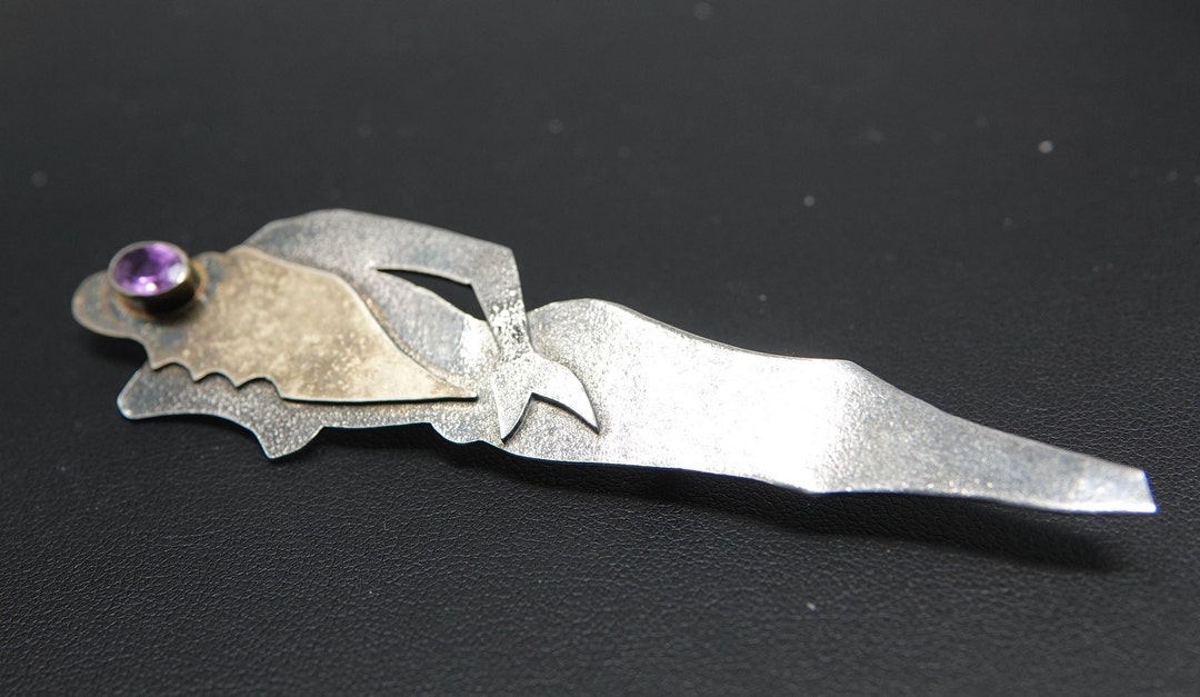 Large Art Deco Style Pin - Etsy