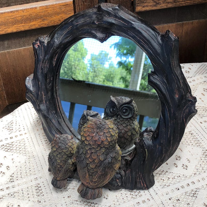 Owl Mirror - Etsy