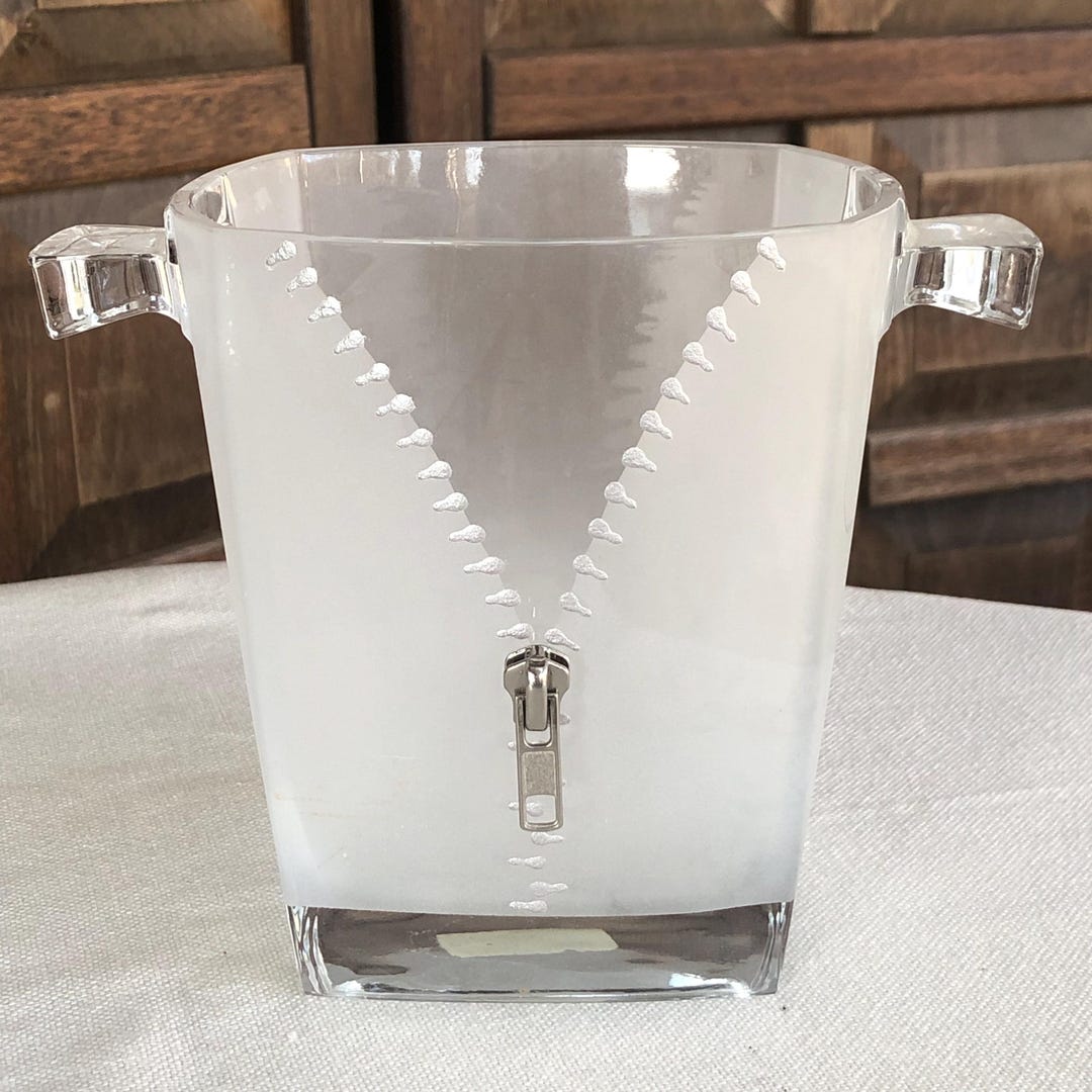 Asta Glass Brand XYZ Zippered Glass Ice Bucket - Etsy