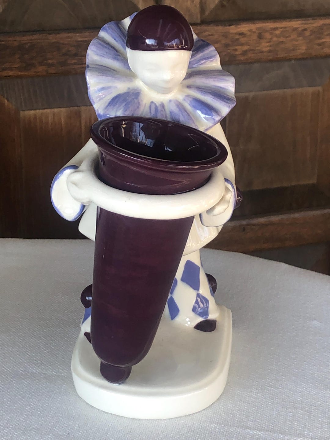 Vintage Pierrot Harlequin-style Ceramic Vase Vintage - Etsy