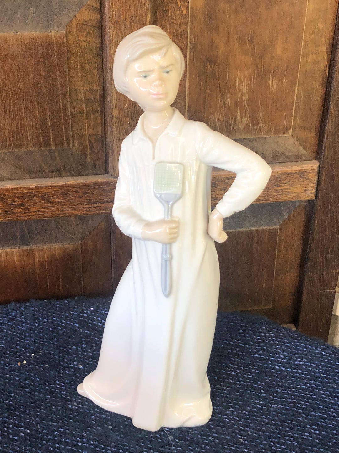 Vintage Lladro Nao Porcelain Figurine - Boy With Fly Swatter, 1970s ...