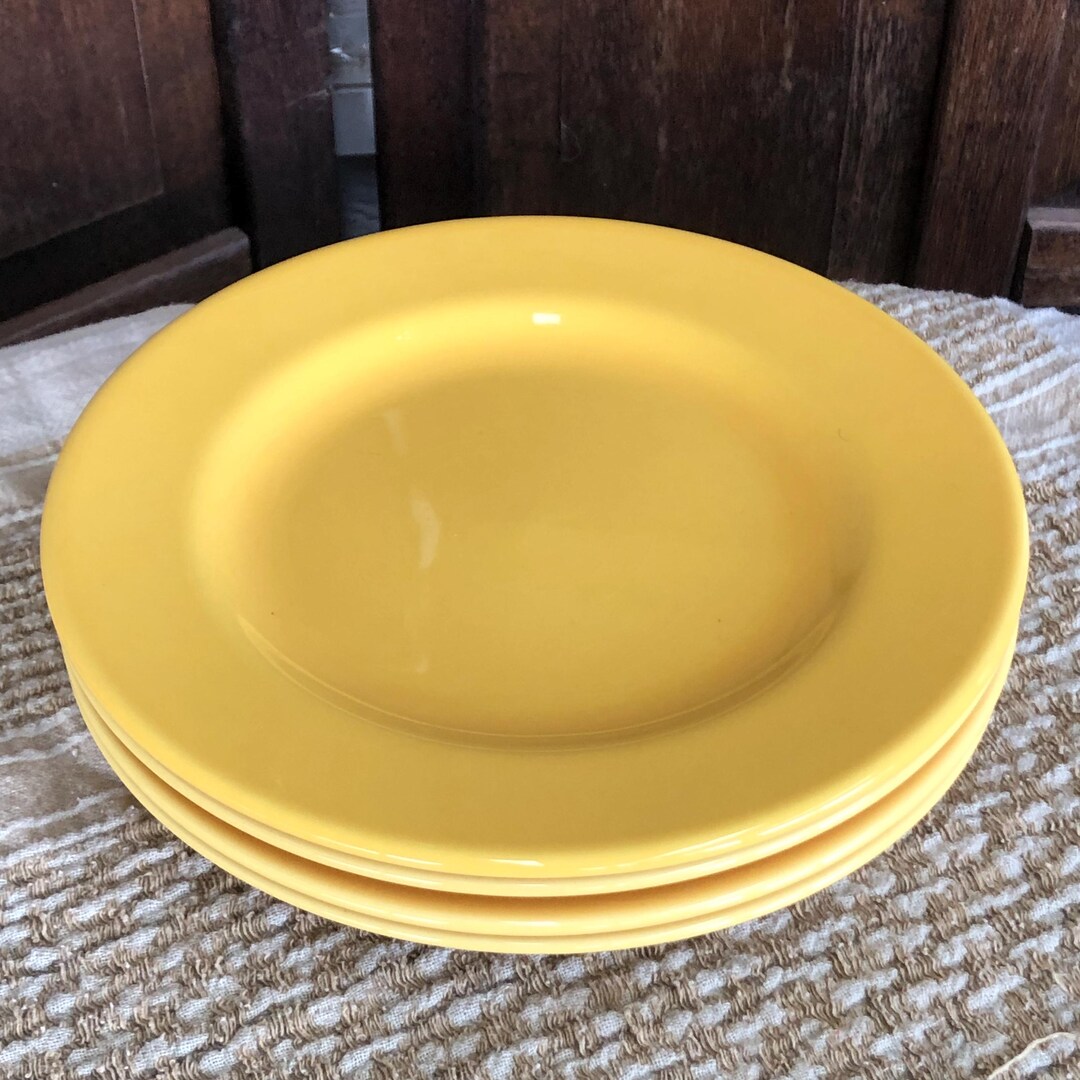 Furio Portugal Salad Plates, Set of 4, Yellow Stoneware - Etsy