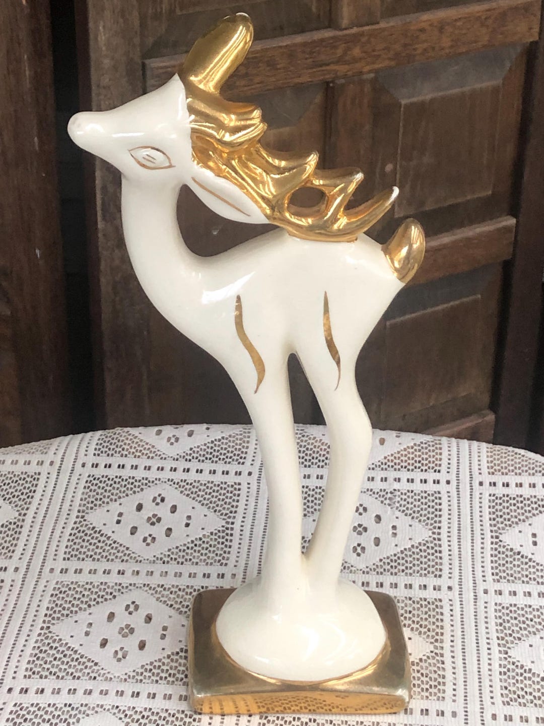 MCM Ceramic Deer Figurine Holiday Decor - Etsy