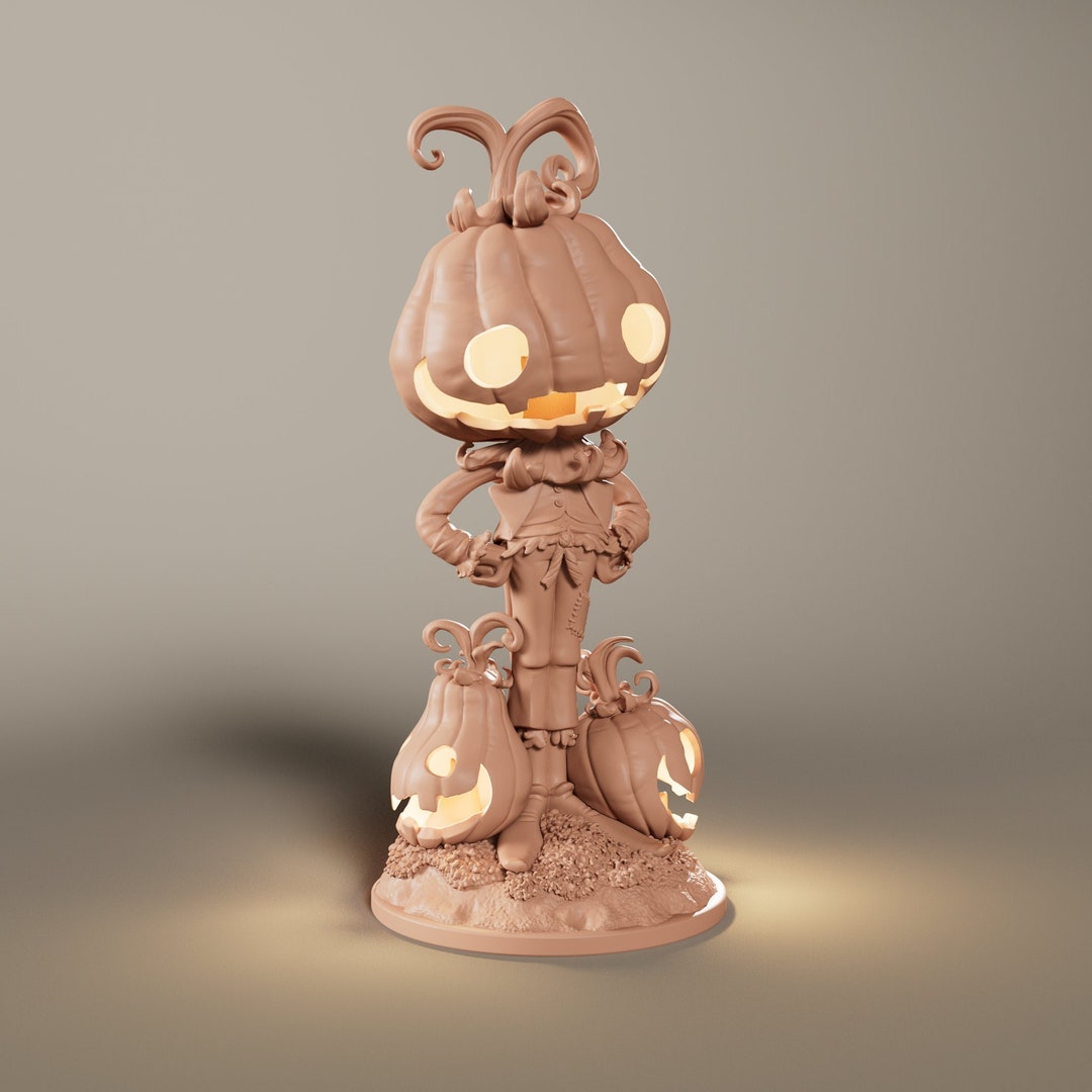 3D Printable Pumpkin Head Digital Print Ready File - Etsy