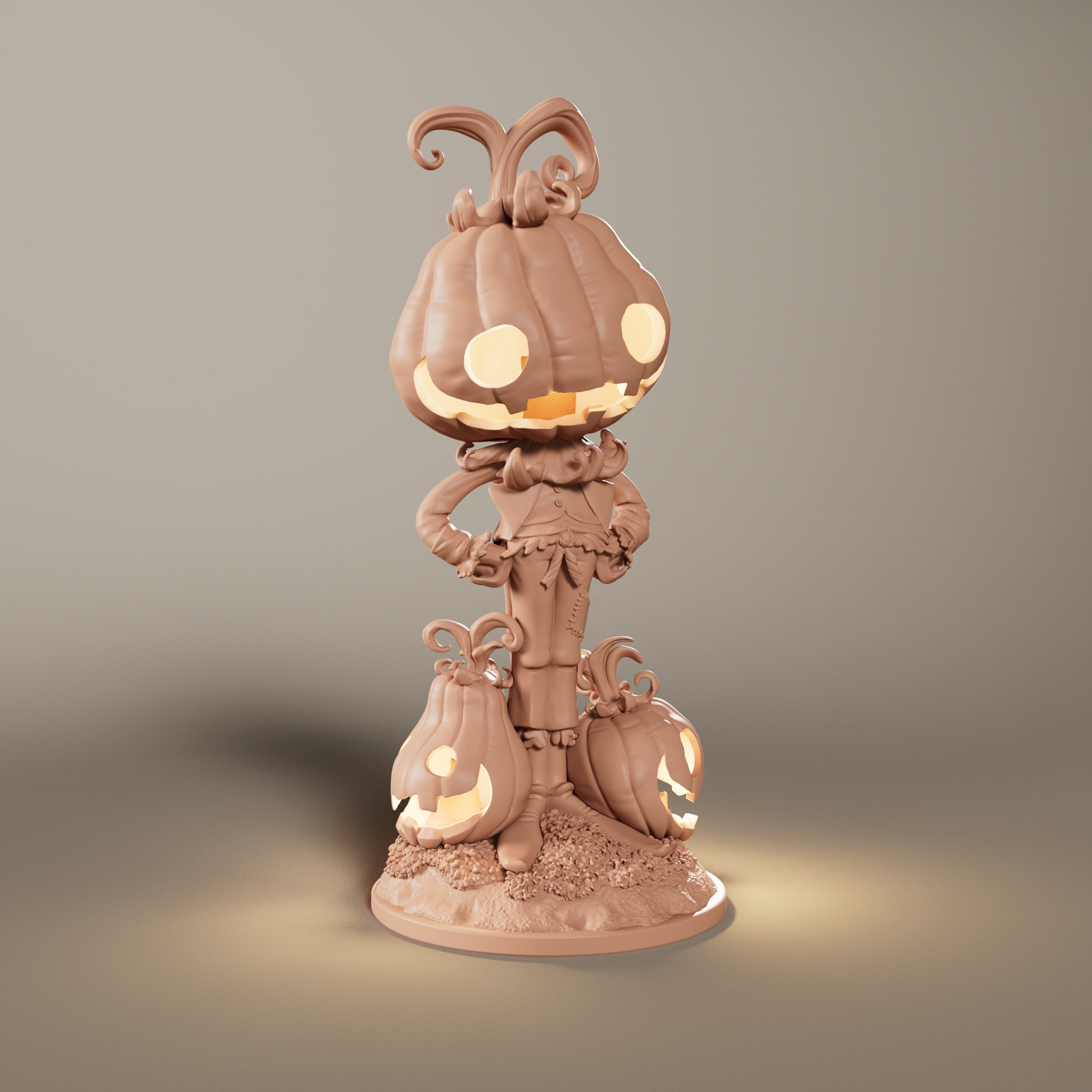 3D Printable Pumpkin Head Digital Print Ready File - Etsy