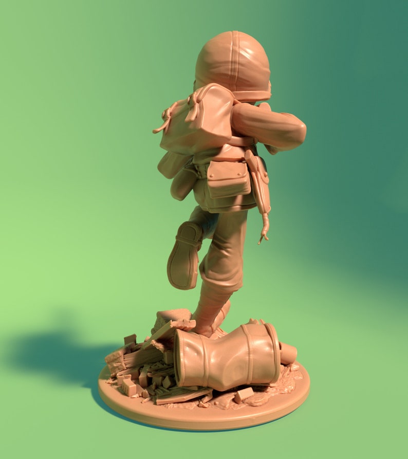 WW2 Rifleman 3D Printable Model Soldier STL, Military Miniature ...
