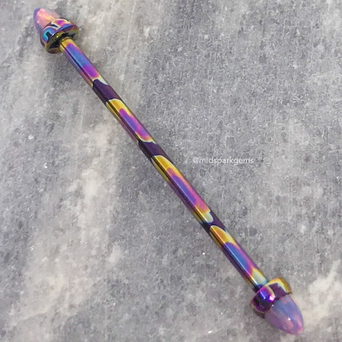 NAKED OIL SLICK Internally Threaded Anodized Titanium Astm - Etsy