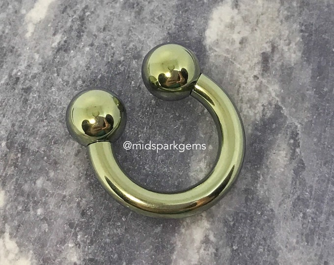 Half DARK PURPLE / SILVER (4G, 5G, 6G, 7G, 8G, 10G, or 12G) Anodized ...
