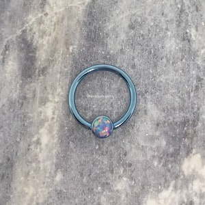 Ice Blue 16G 3/8 10mm or 8mm With 4mm Bead ASTM F136 Anodized Titanium ...