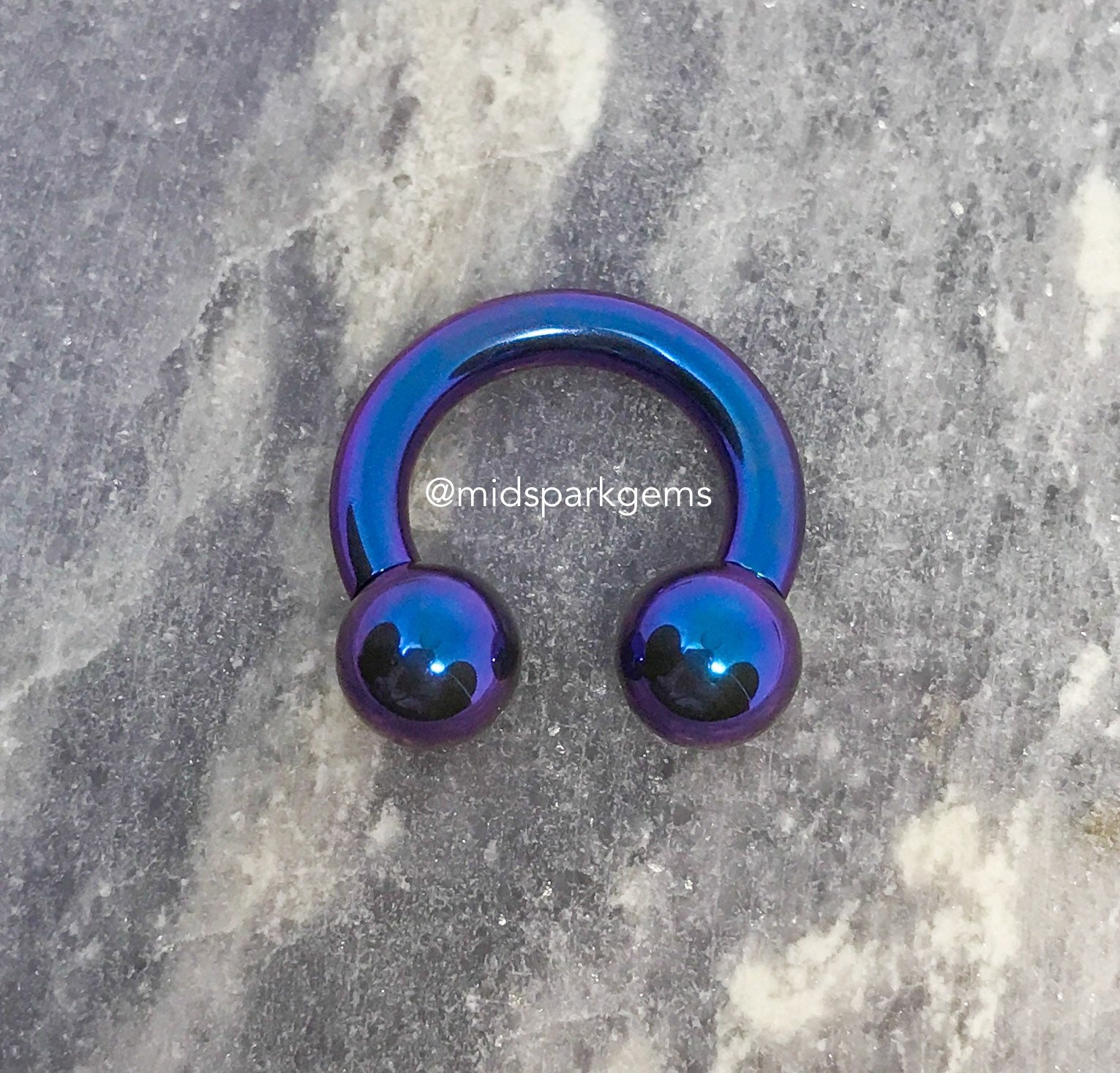 TEAL PURPLE (4G, 5G, 6G, 7G, 8G, 10G, 12G) Anodized ASTM F136 Titanium ...