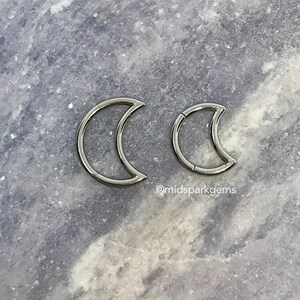 Choose From 20 Colors Crescent Moon Hinged Segment Ring - Etsy