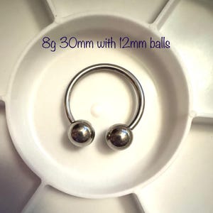 Bigger Diameter Titanium Horseshoe Circular Barbell Internally Threaded ...