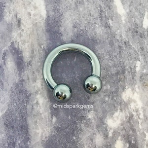 SILVER (3G, 4G, 5G, 6G, 7G, 8G, 10G, 12G) Anodized ASTM F136 Titanium ...