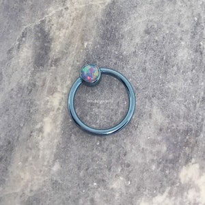 Ice Blue 16G 3/8 10mm or 8mm With 4mm Bead ASTM F136 Anodized Titanium ...