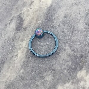 Ice Blue 16G 3/8 10mm or 8mm With 4mm Bead ASTM F136 Anodized Titanium ...