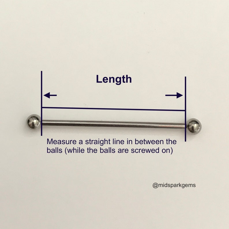 8G (3.0mm) Titanium Straight Barbell - Internally Threaded ASTM F136 ...