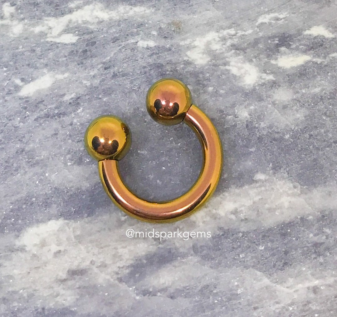 ROSE GOLD (3G, 4G, 5G, 6G, 7G, 8G, 10G, or 12G) Anodized ASTM F136 ...