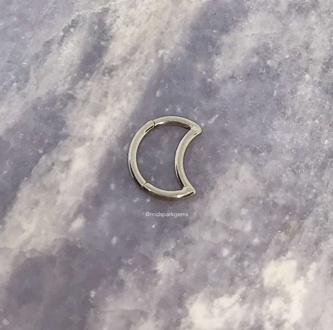 Choose From 20 Colors Crescent Moon Hinged Segment Ring | Etsy