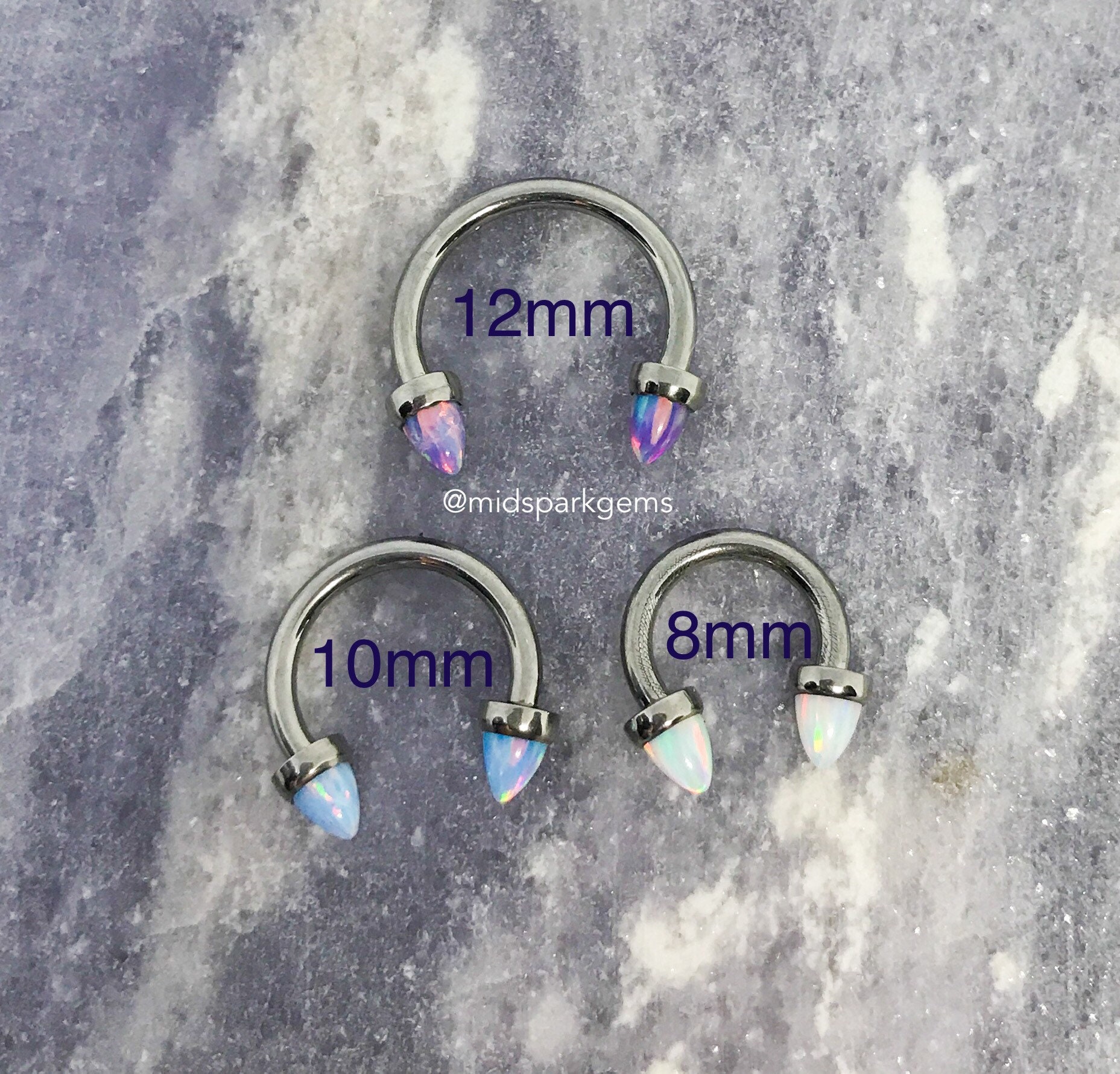 Choose From 20 Colors 12g 14g 16 Internally Threaded - Etsy