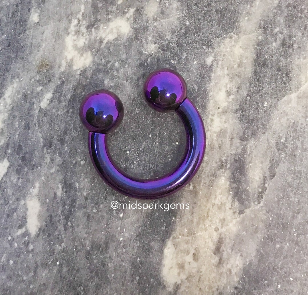 BLURPLE (3G, 4G, 5G, 6G, 7G, 8G, 10G, 12G) Anodized ASTM F136 Titanium ...