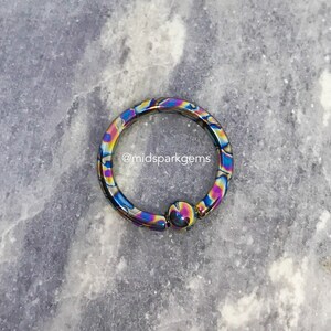 NAKED OIL SLICK - Captive Bead Ring - Anodized Astm F136 Titanium Cbr ...