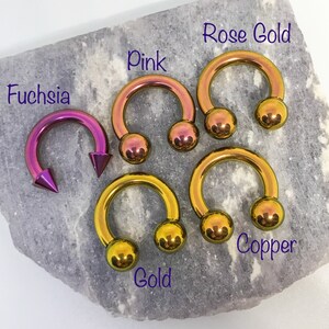 GOLD (3G, 4G, 5G, 6G, 7G, 8G, 10G, 12G) Anodized ASTM F136 Titanium ...