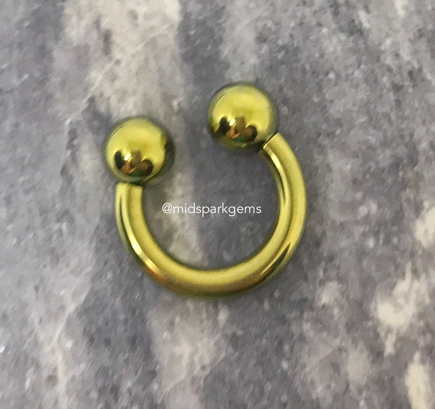 YELLOW (4G, 6G, 7G, 8G, 10G, or 12G) ASTM F136 Titanium Internally ...
