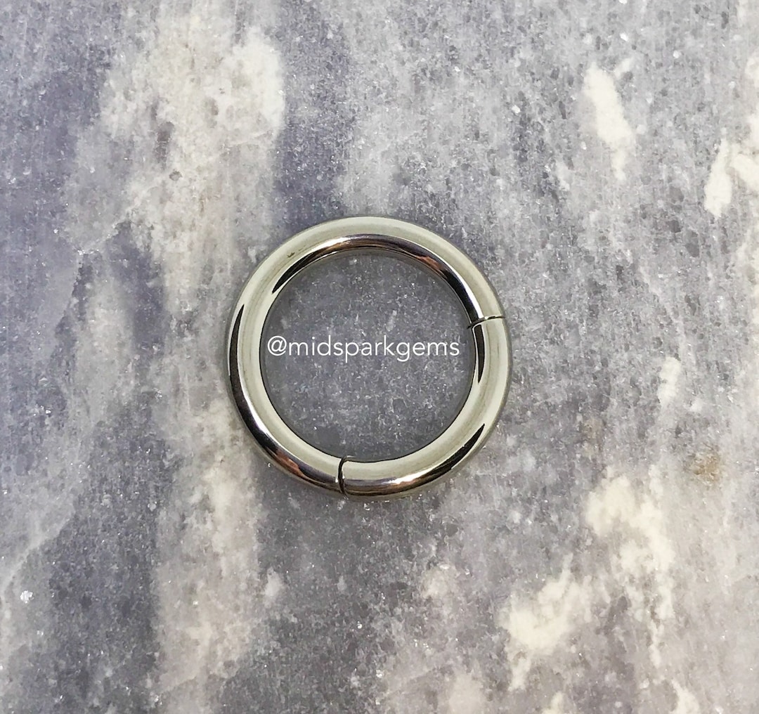 8G or 10G, 6G, 7G, 5G, 4G ASTM F136 Titanium Hinged Segment Ring ...