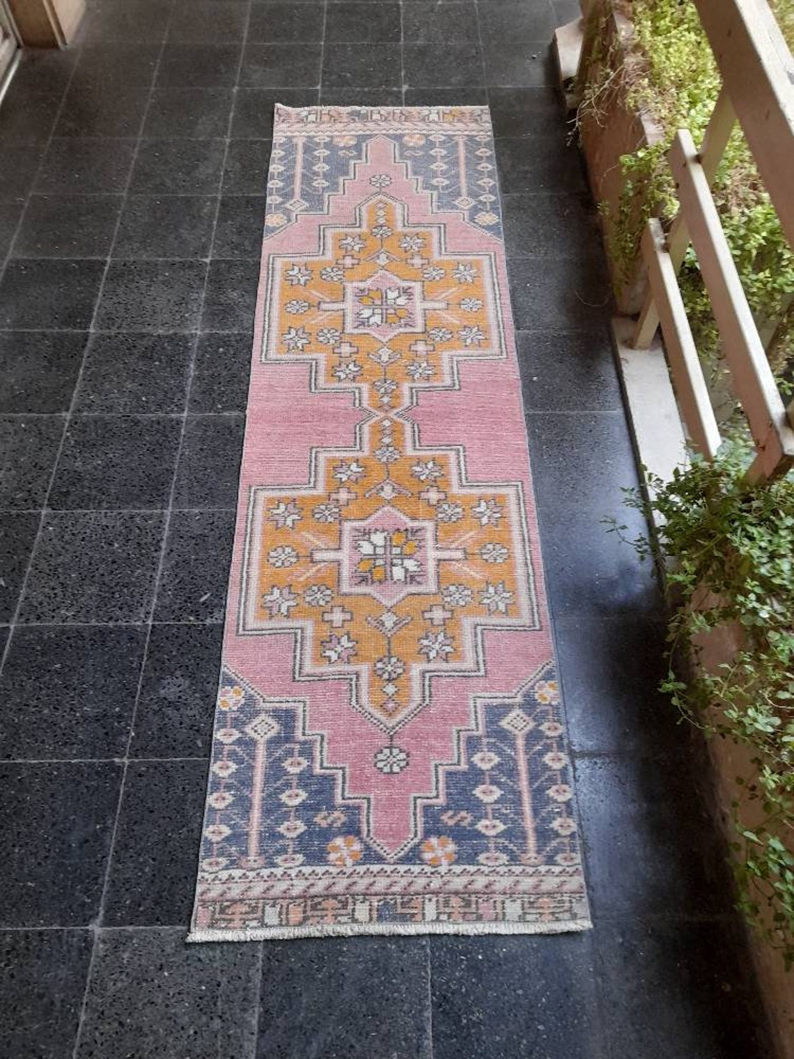 Faded Runner Rugturkish Runner Rug2.4x8.5ft FREE SHIPPING - Etsy