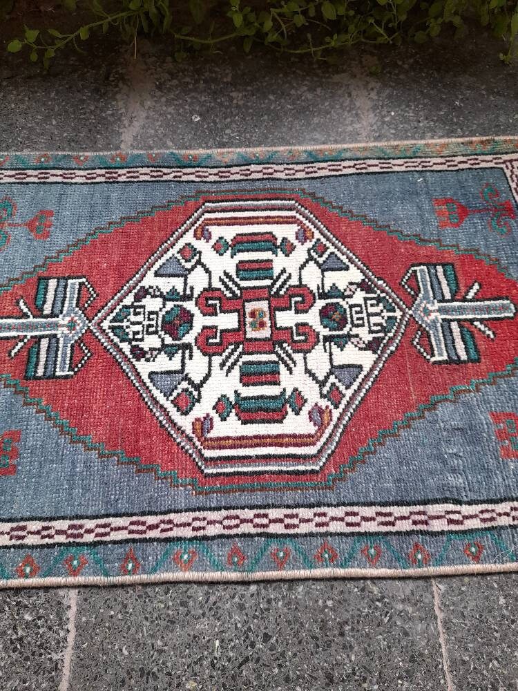 Turkish RugSmall RugFREE SHIPPING1.6x3.1ft Vintage | Etsy