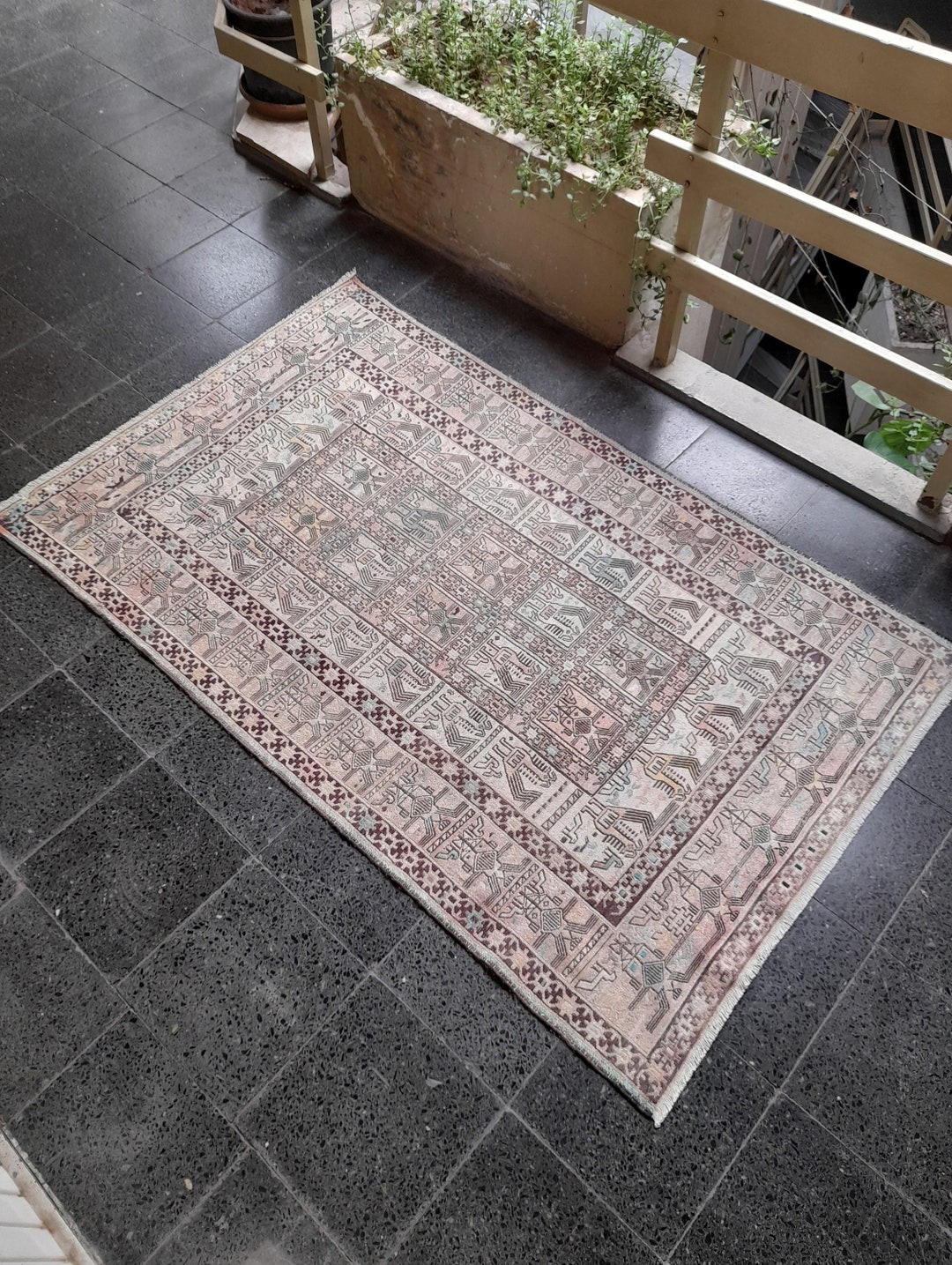 4x6 Ft Silk Sumac Rug,vintage Soumak Rug,caucasian Rug Sumaks,shahsavan ...