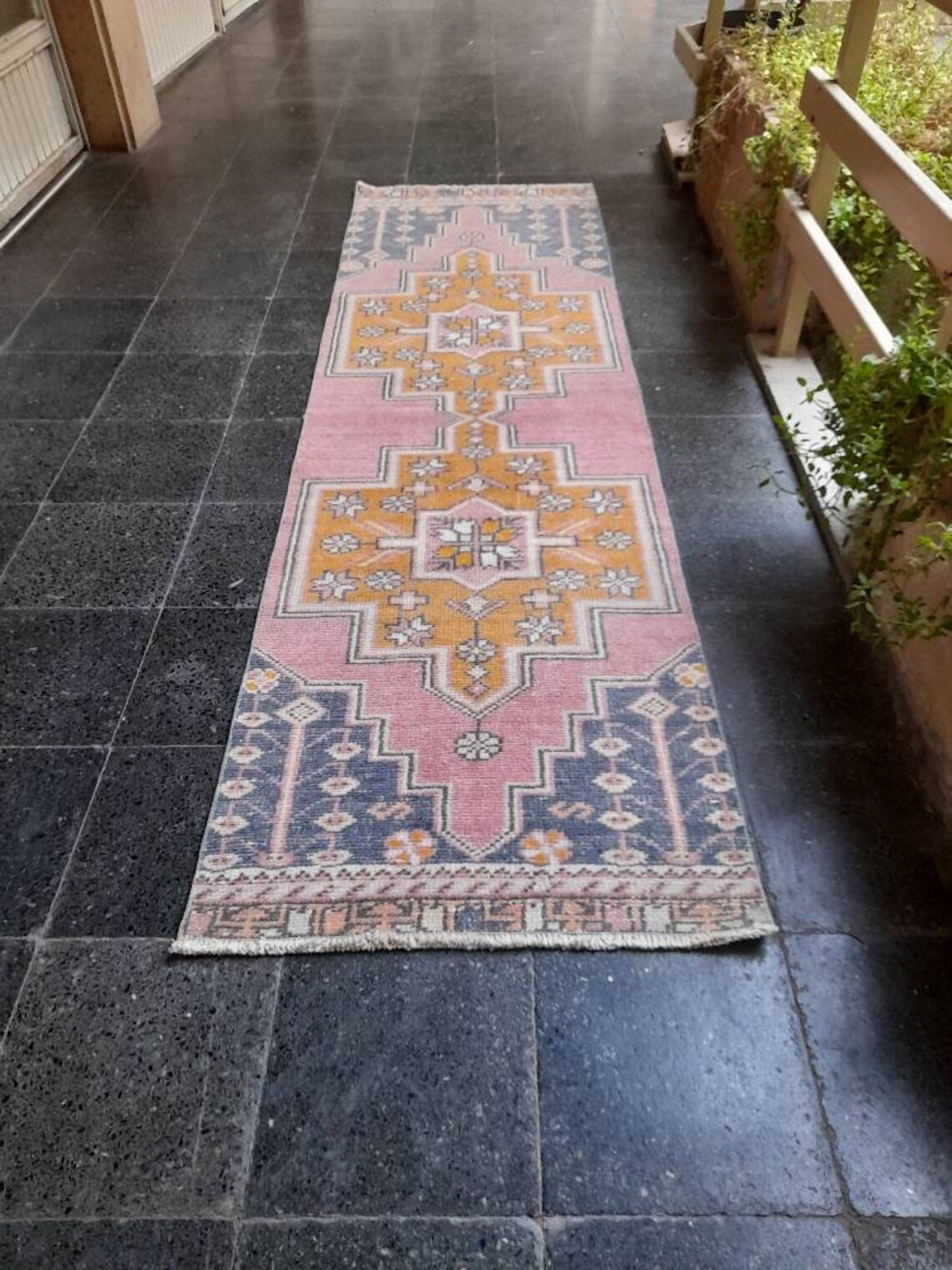 Faded Runner Rugturkish Runner Rug2.4x8.5ft FREE SHIPPING - Etsy