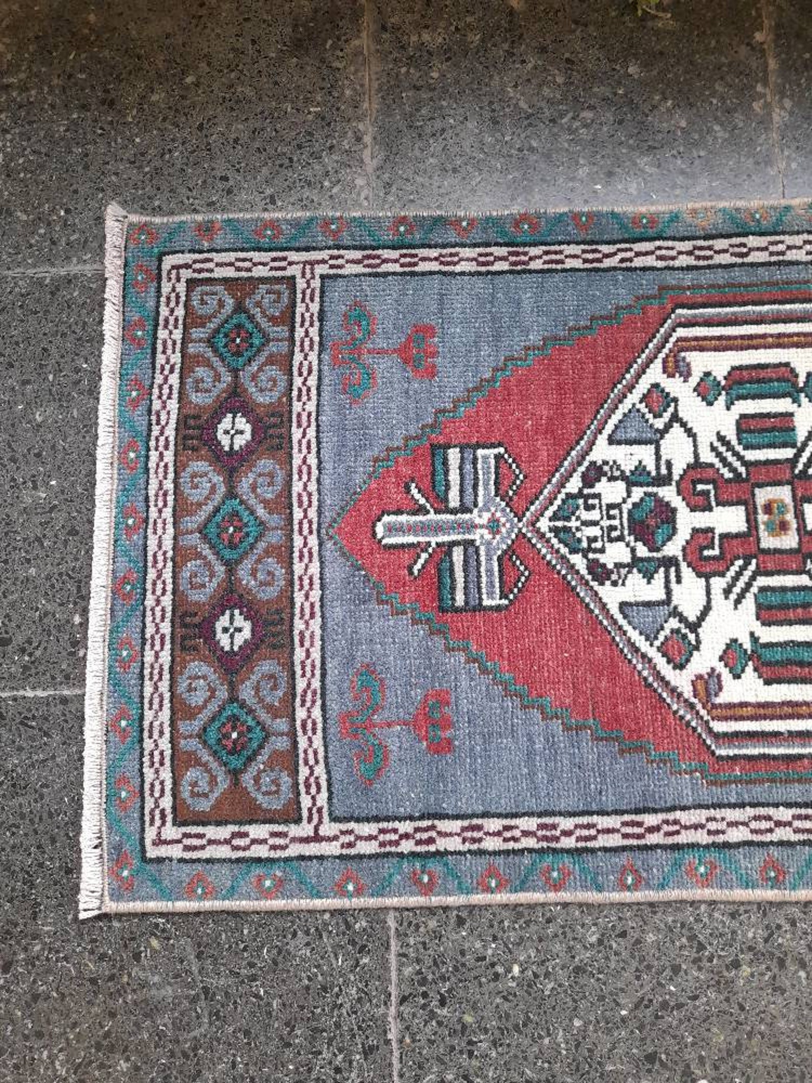 Turkish Rugsmall Rugfree Shipping1.6x3.1ft Vintage - Etsy