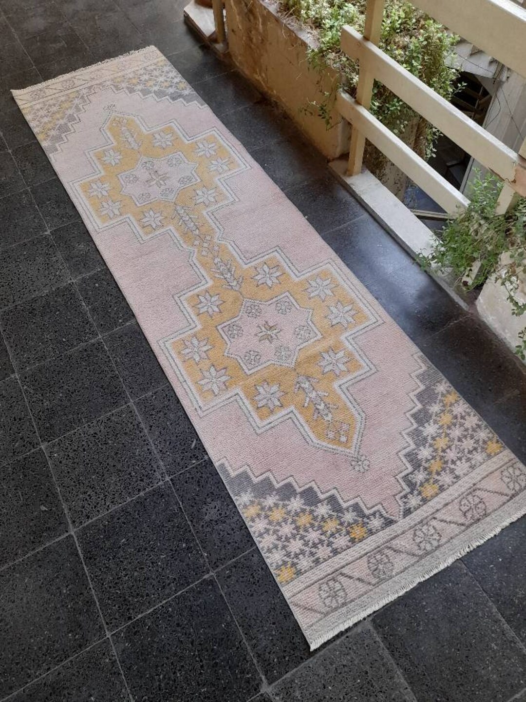 Faded Runner Rug,turkish Runner Rug,2.6x9.3ft FREE SHIPPING Oushak ...