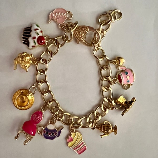 Tea Party Charm Bracelet - Etsy