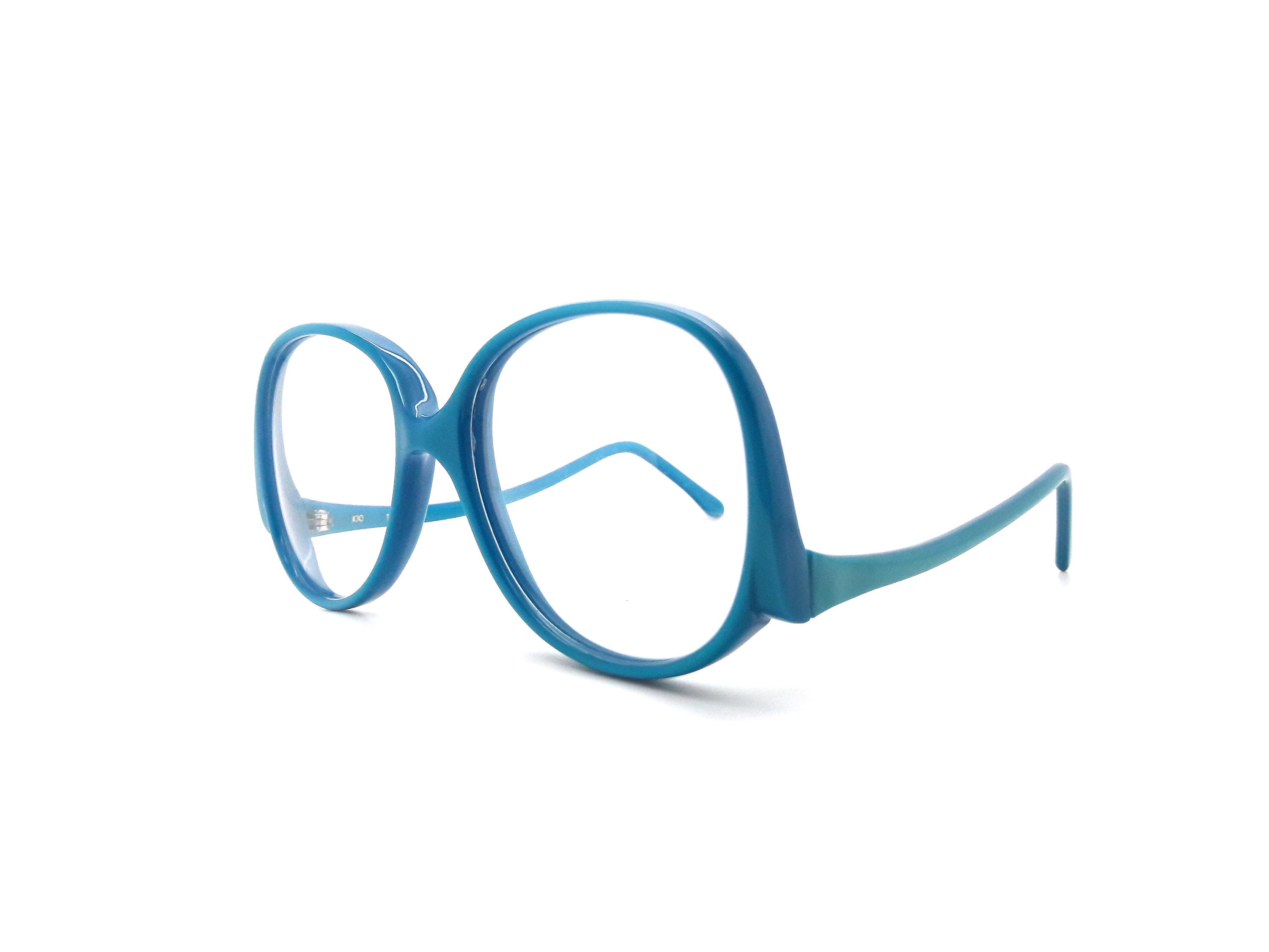 Vintage Blue Glasses Frames, Hadley Trendy C1 // 1980s New Old Stock ...