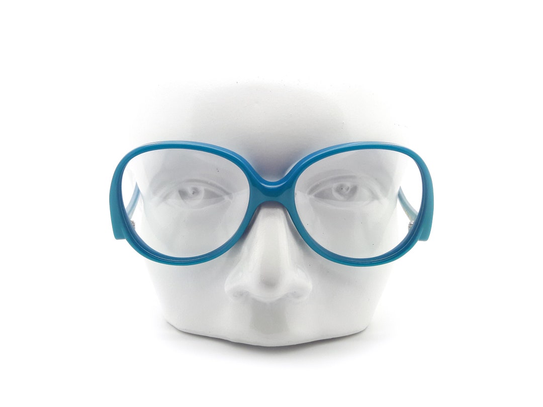 Vintage Blue Glasses Frames, Hadley Trendy C1 // 1980s New Old Stock ...