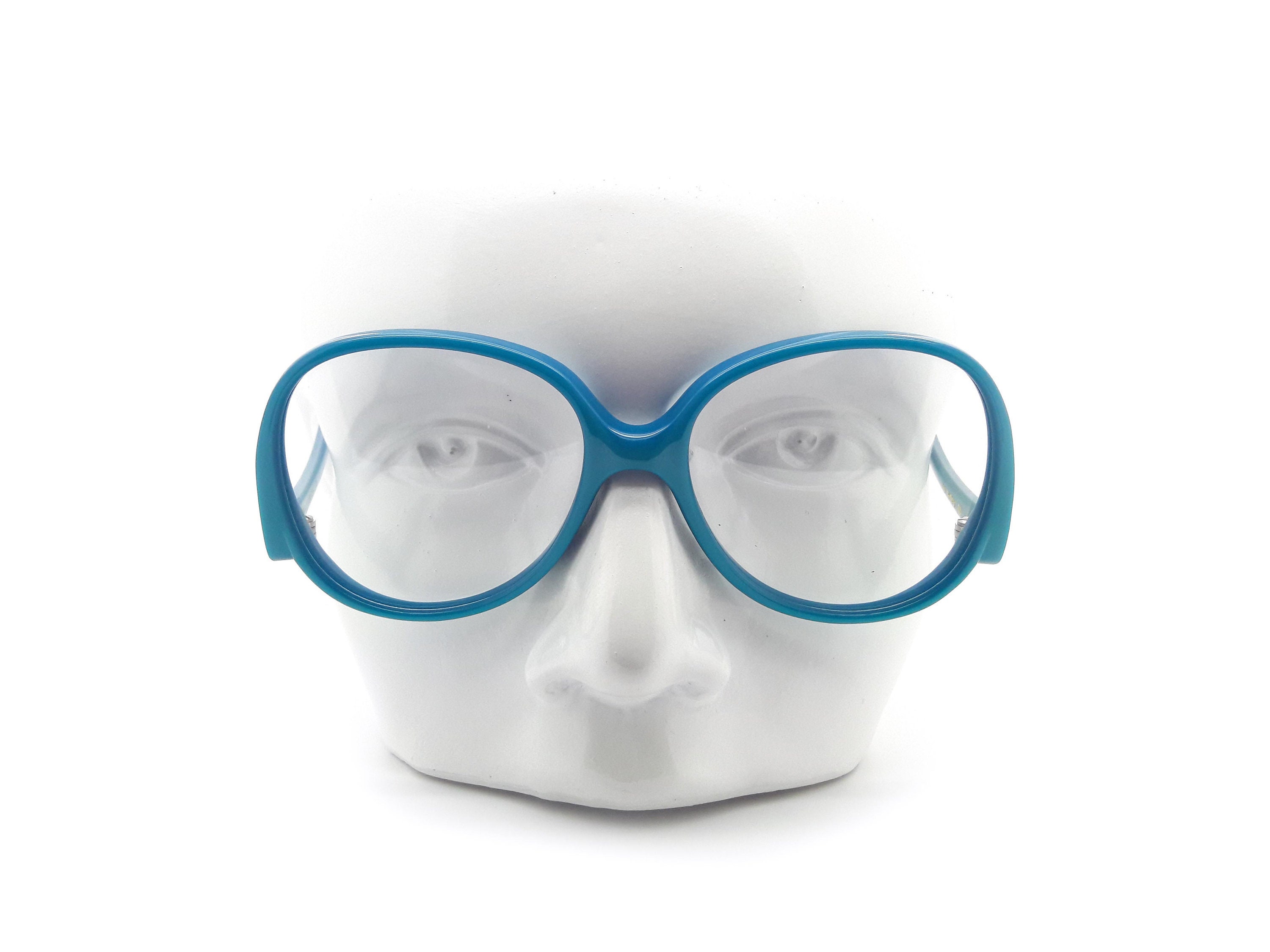 Vintage Blue Glasses Frames, Hadley Trendy C1 // 1980s New Old Stock ...