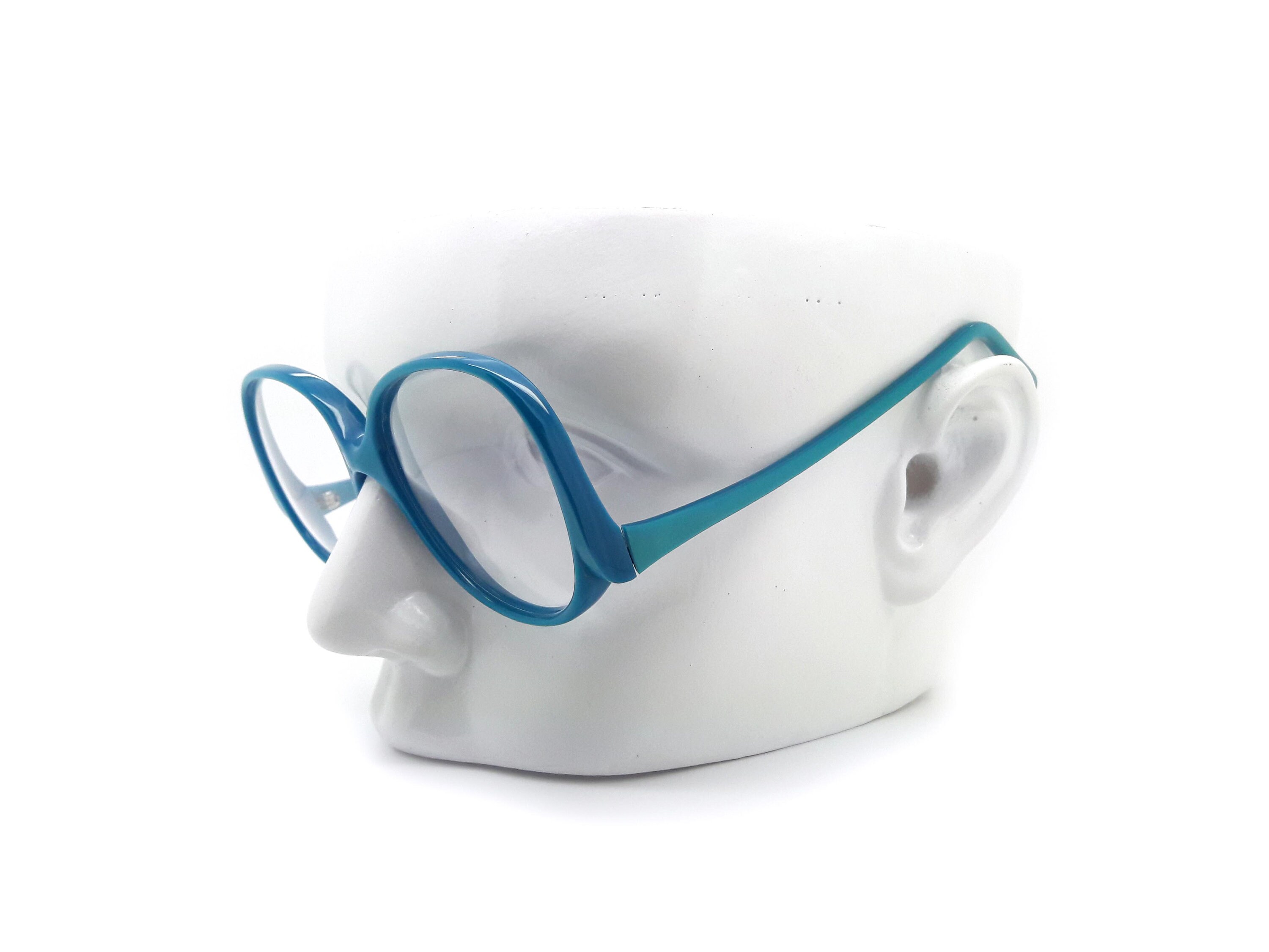 Vintage Blue Glasses Frames, Hadley Trendy C1 // 1980s New Old Stock ...