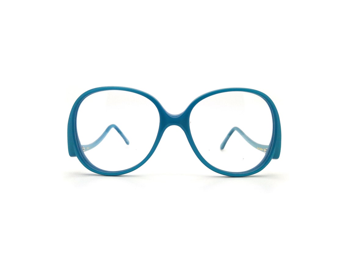 Vintage Blue Glasses Frames, Hadley Trendy C1 // 1980s New Old Stock ...
