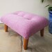 Pink Harris Tweed Footstool Mauve Pink Tweed Rectangular Foot - Etsy UK