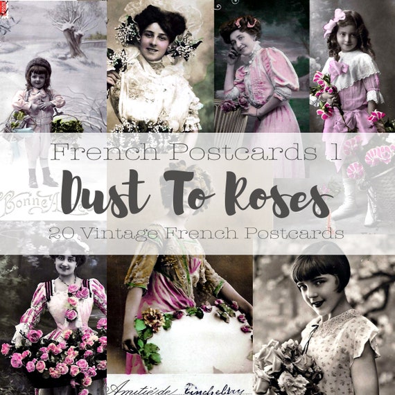 Vintage French Postcards 1 // Junk Journal Ephemera // Journal | Etsy