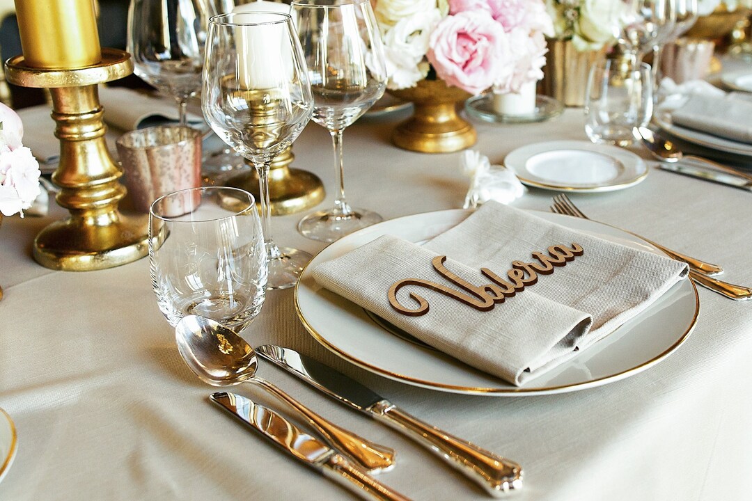 Chemin de table carte de table place de mariage personnalisé laser cut ...