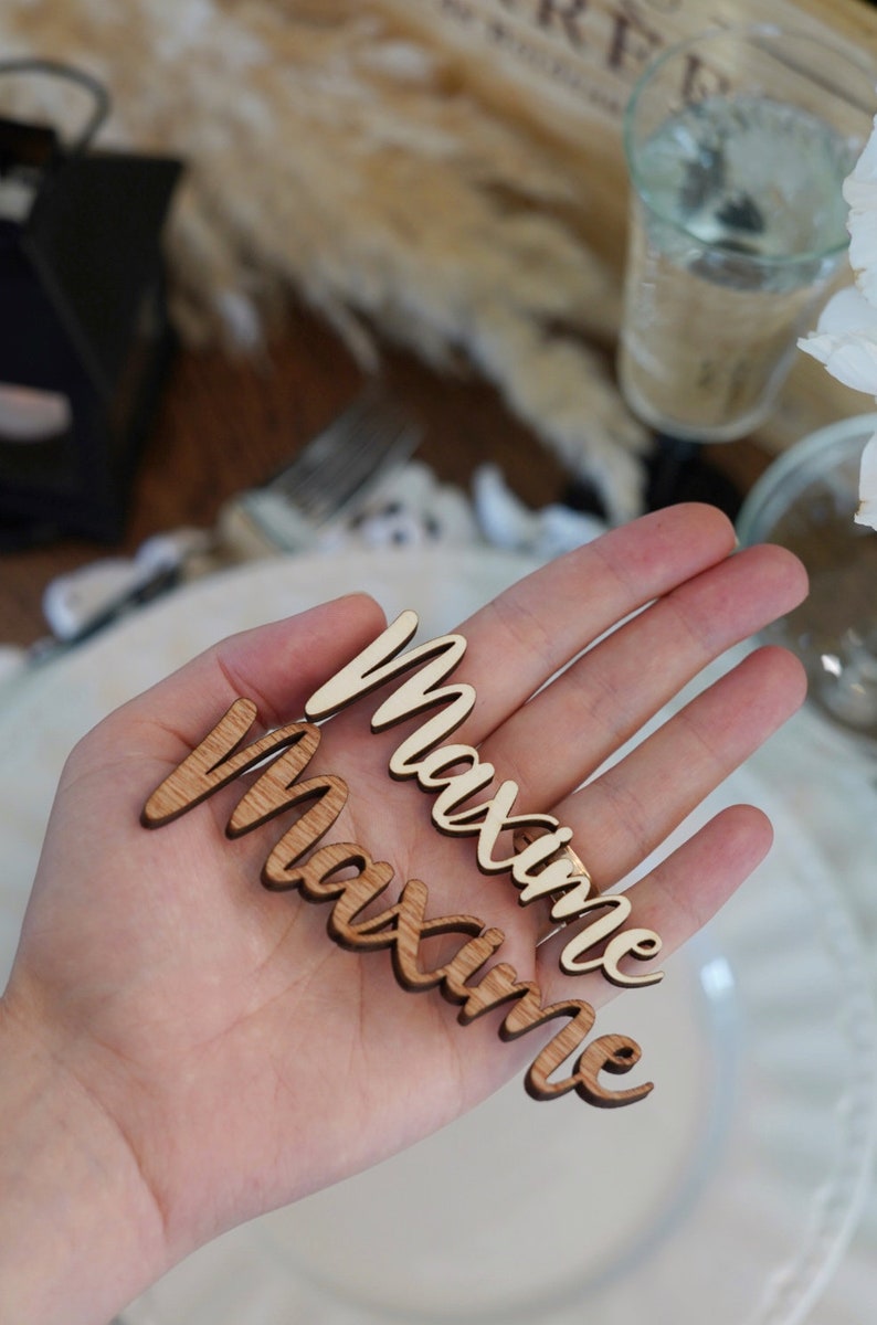 Table Runner Table Card Custom Wedding Place Laser Cut Last | Etsy UK