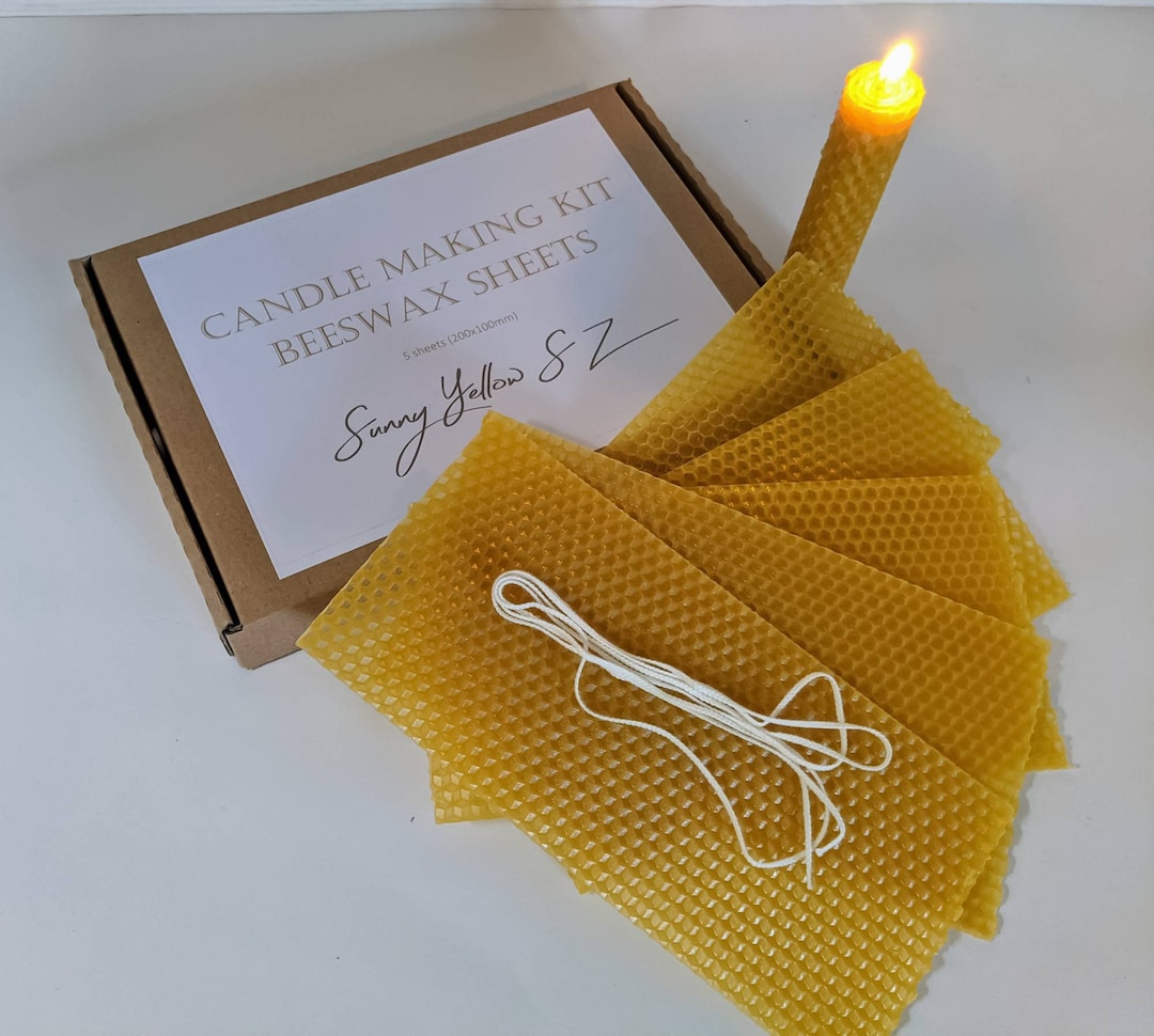 Beeswax Candle DIY Kit, Candle Making Kit, DIY Beeswax Candle Making ...